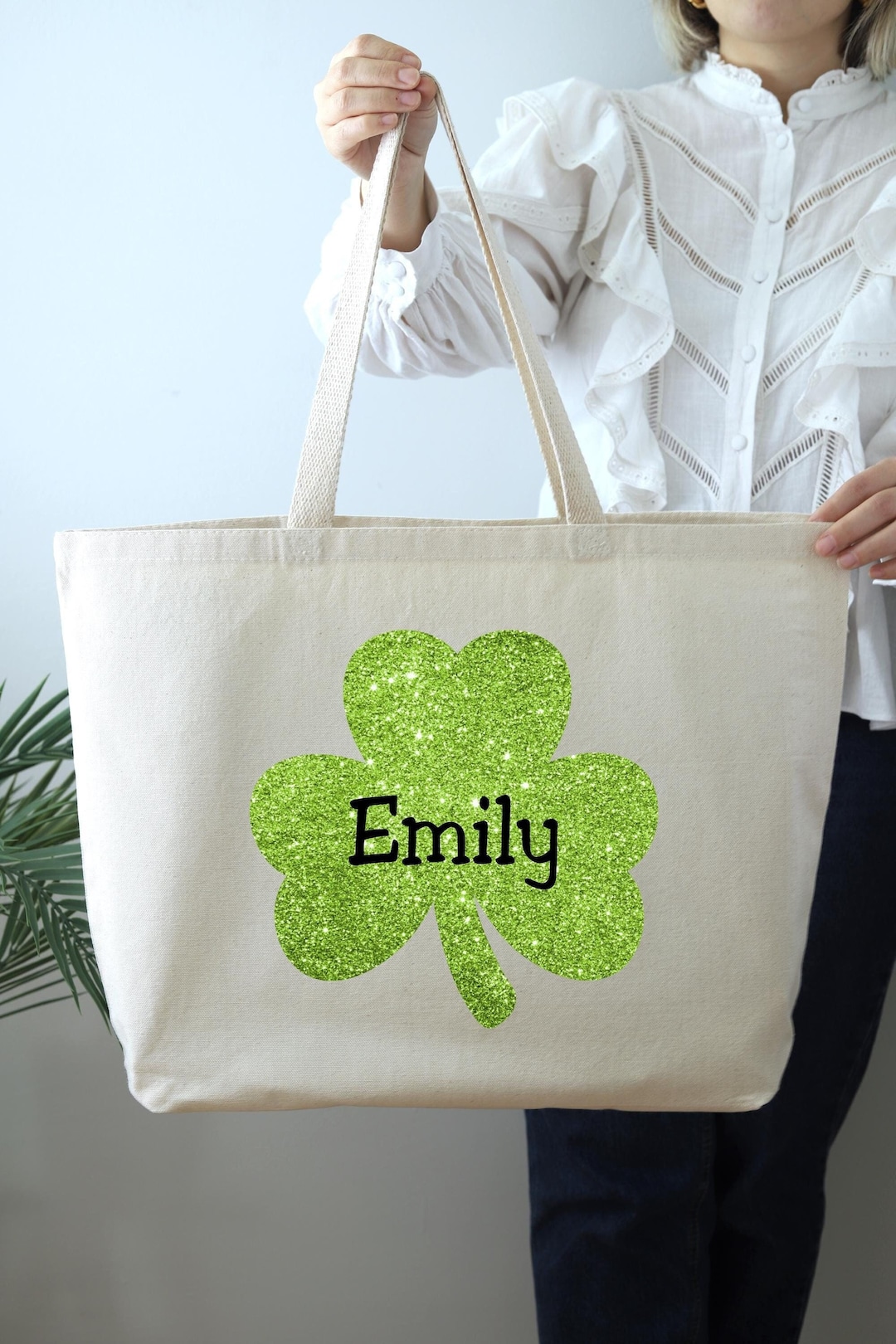 Custom Name Irish Tote Bag, Shamrock Irish Bag, Personalized Irish Gift ...