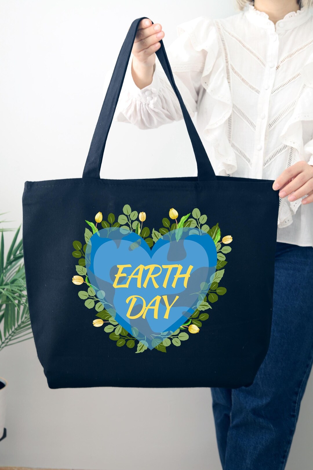 Earth Day Tote Bag, Earth Day Bag, Save the Earth Bag, Natural Bag ...