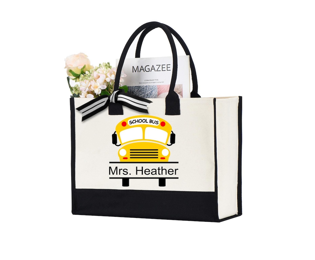 Custom Name Bus Driver Bag, Personalized Bus Gift, Gift for Women ...