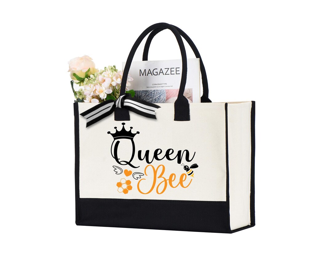 Queen Bee Tote Bag, Queen Bee Gifts, Bridal Shower Gift, Beekeeper Gift ...