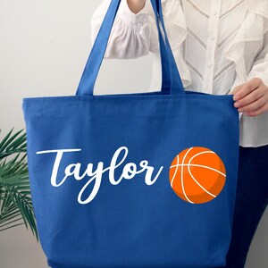 Custom Basketball Tote Bag, Personalized Basketball Bag, Basketball ...