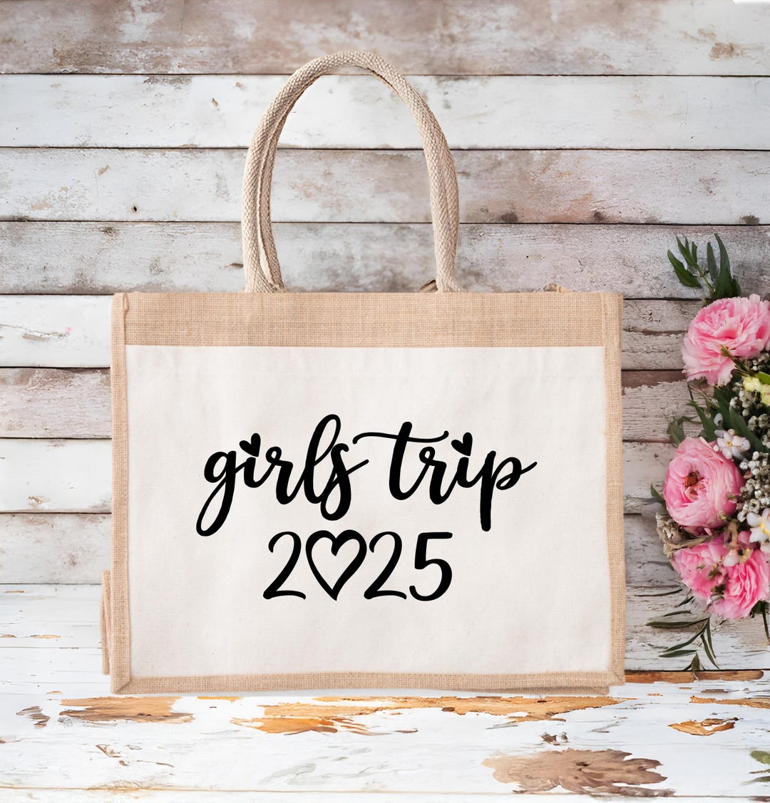 Custom Gift Bags Girls Trip, Girls Trip Gifts, Girls Trip Jute Bag ...