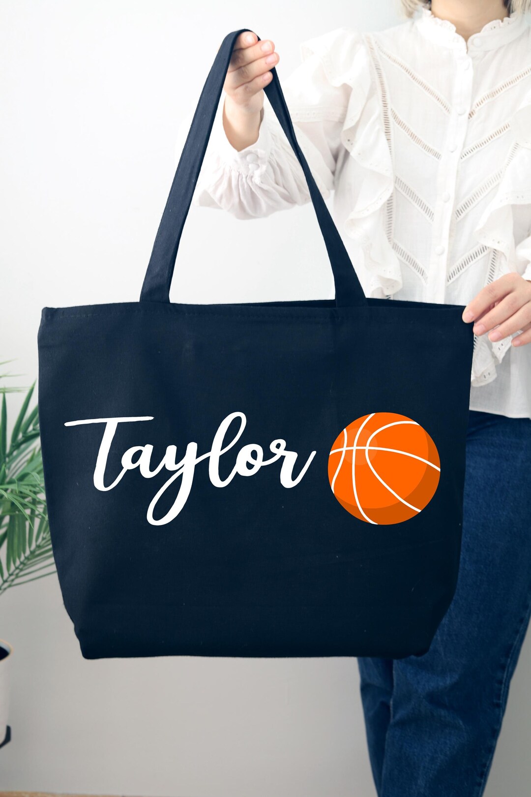 Custom Basketball Tote Bag, Personalized Basketball Bag, Basketball ...