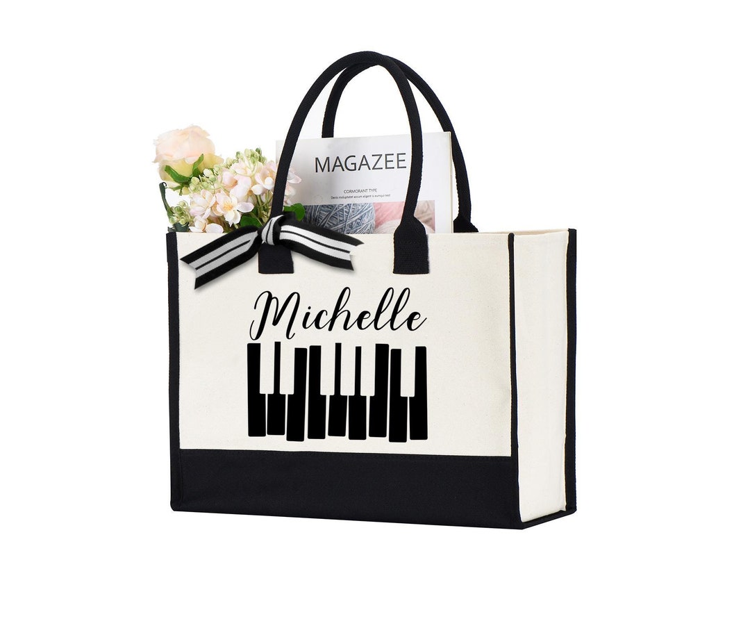 Personalized Piano Tote Bag, Custom Piano Bag, Piano Gift Bag, Custom ...