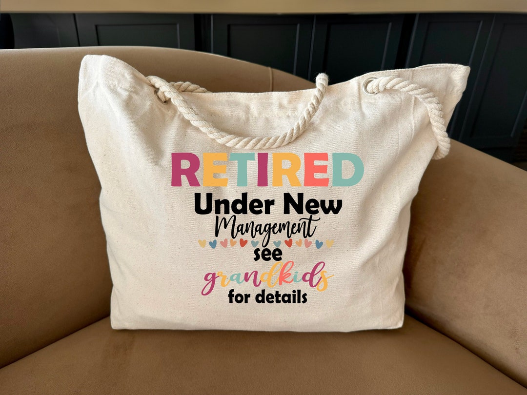 Retirement Tote Bag, Retirement Gift for Women, Retired Tote Bag, Gift ...