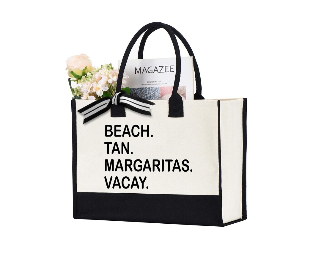 Beach Tote Bag, Vacay Mode Tote Bag, Funny Beach Gift Bag, Margarita ...