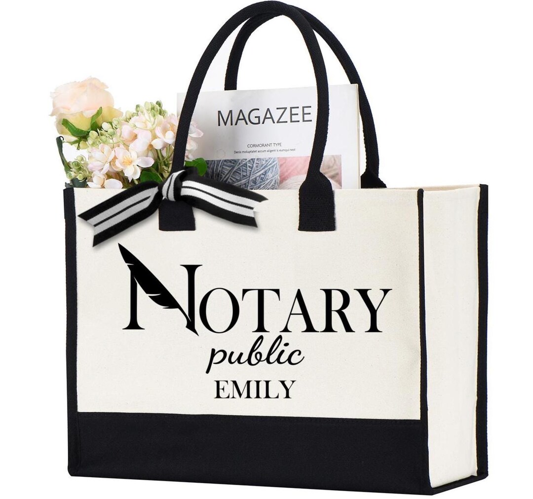 Custom Notary Public Name Bag, Personalized Notary Bag, Notary Public ...
