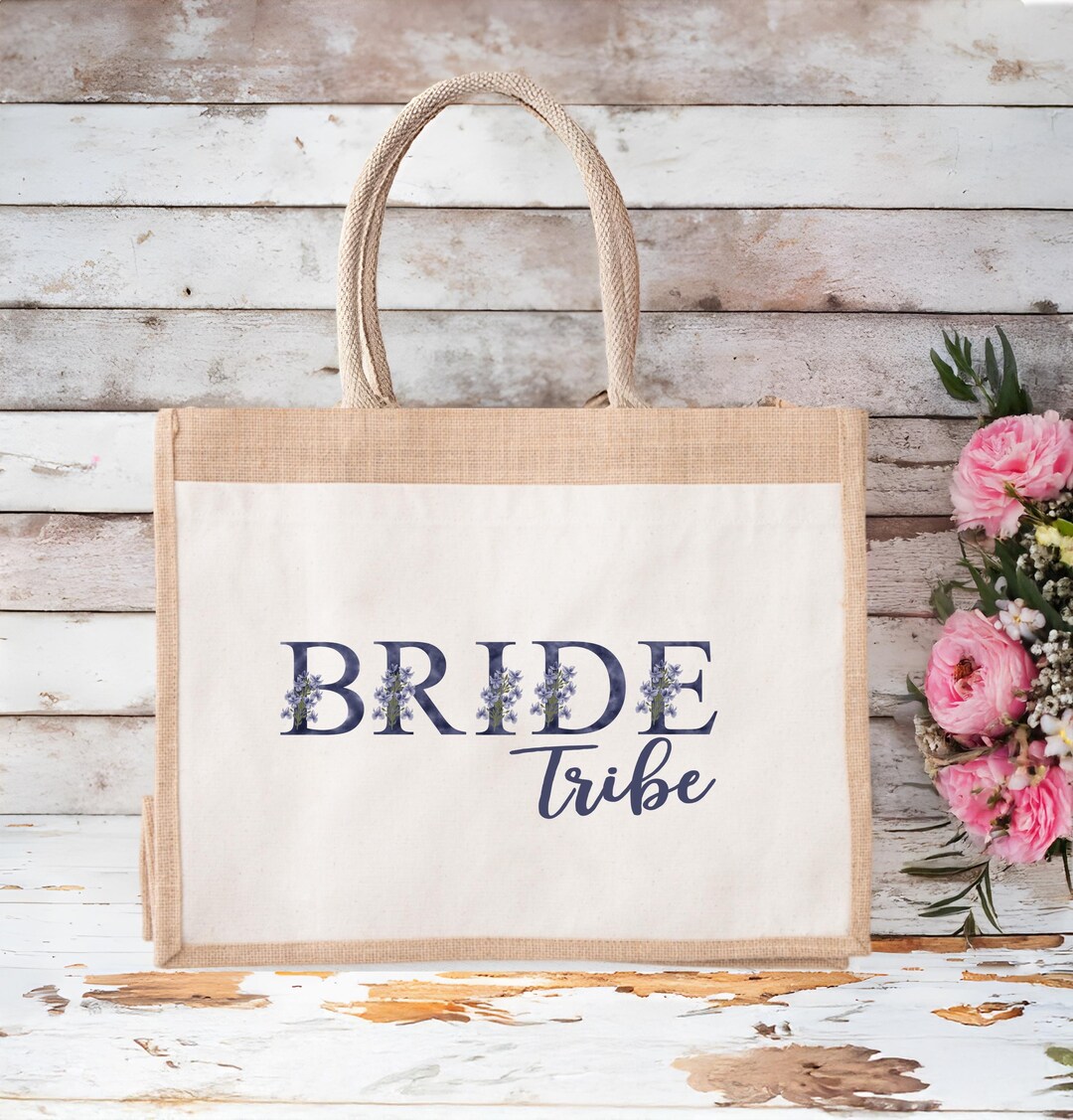Bride Tribe Jute Bag, Bride Tribe Gift,, Just Married Bag, Honeymoon ...