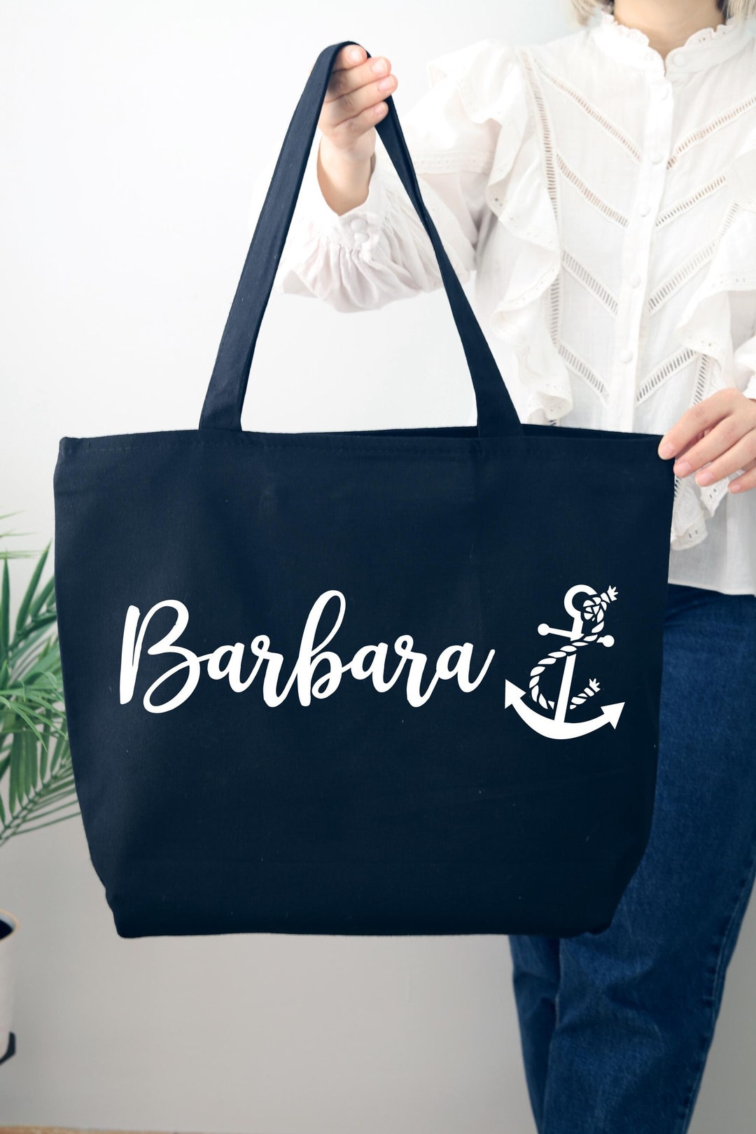 Custom Cruise Tote Bag, Personalized Nautical Anchor Bag, Nautical ...