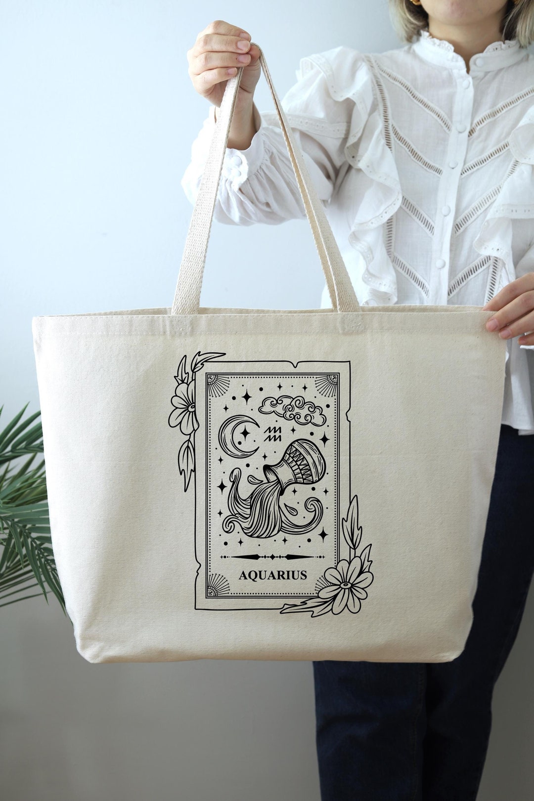 Aquarius Tote Bag, Aquarius Sign Bag, Aquarius Gift for Women ...
