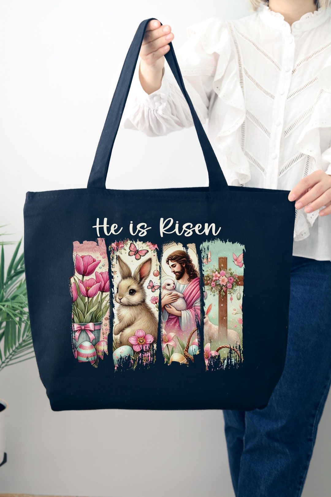 He is Risen Christian Bag, Easter Graphic Bag, Religious Easter Gift ...