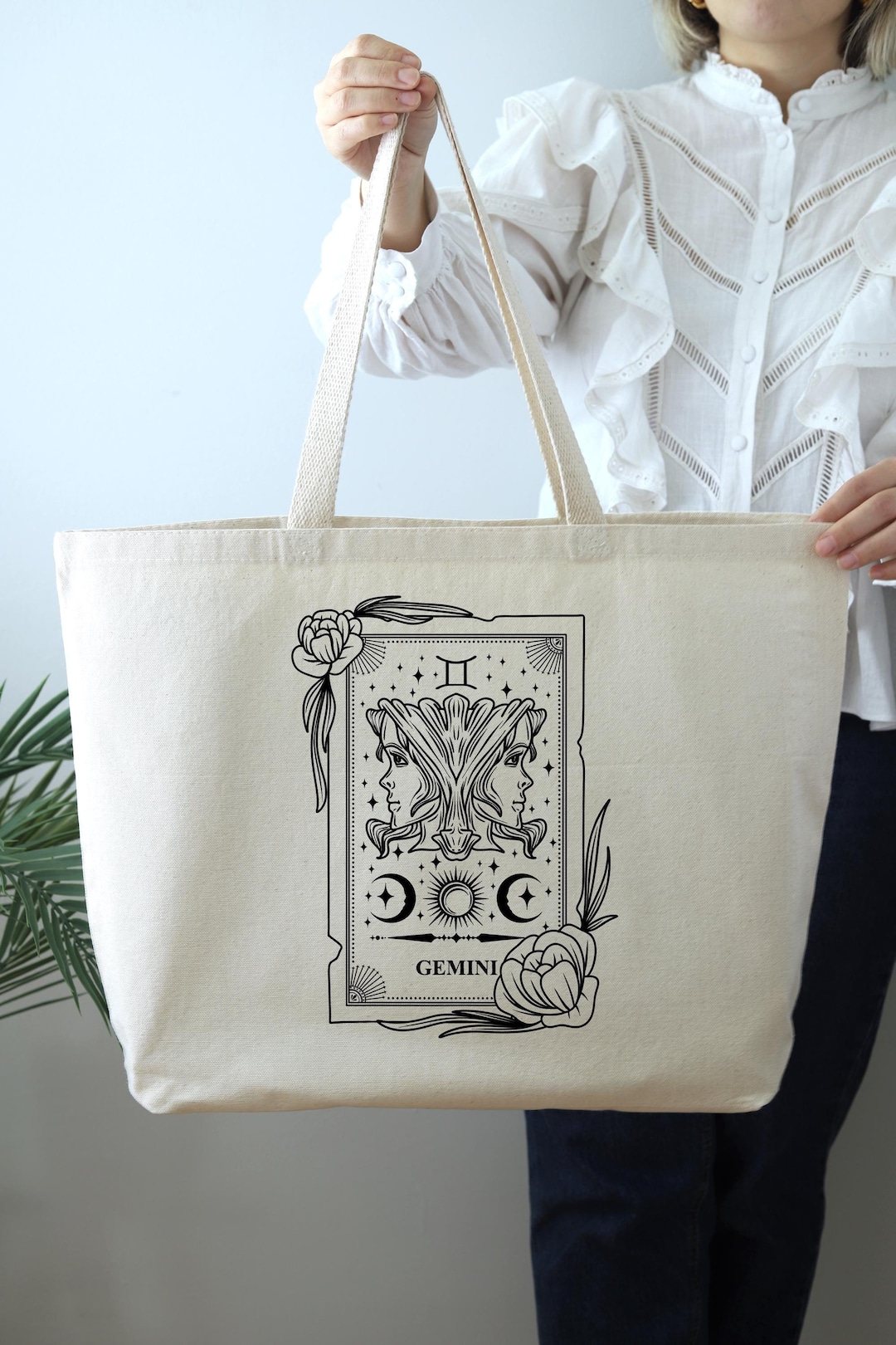 Gemini Tote Bag, Zodiac Tote Bag, Gemini Gift for Women, Astrology Bag ...