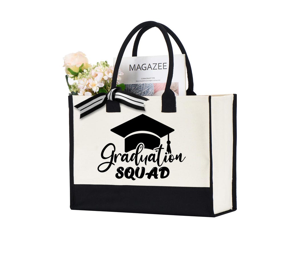 Graduation Squad Tote Bag, Graduation Bags, Graduation Party Bags, Grad ...