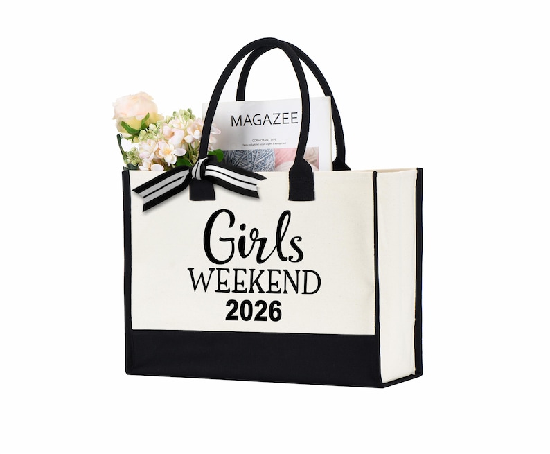 Girls Weekend 2026 Tote Bag, Girls Vacation Bag, Girls Trip Gifts ...