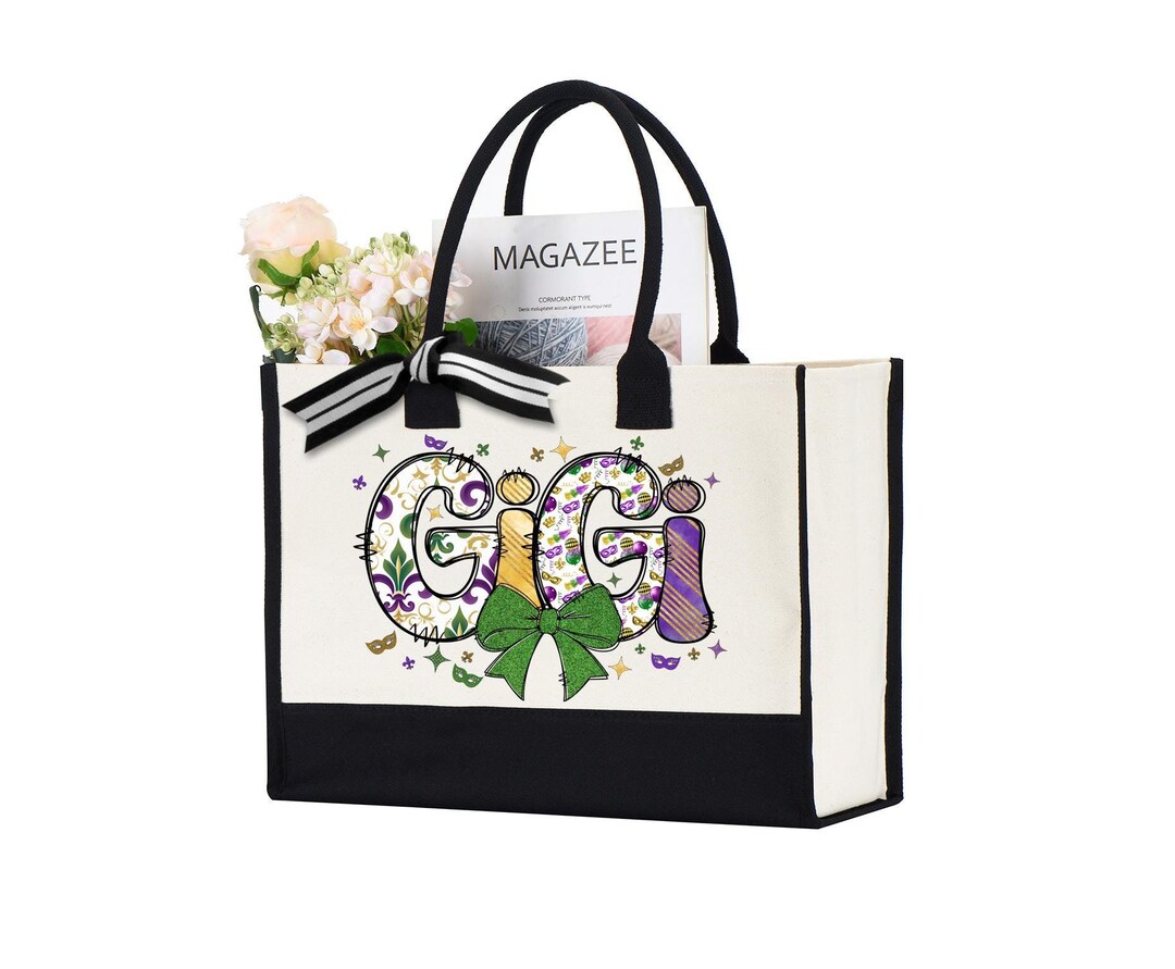 Mardi Gras Gigi Tote Bag, Mardi Gras Bag, Mardi Gras Gigi Bag, Mardi ...