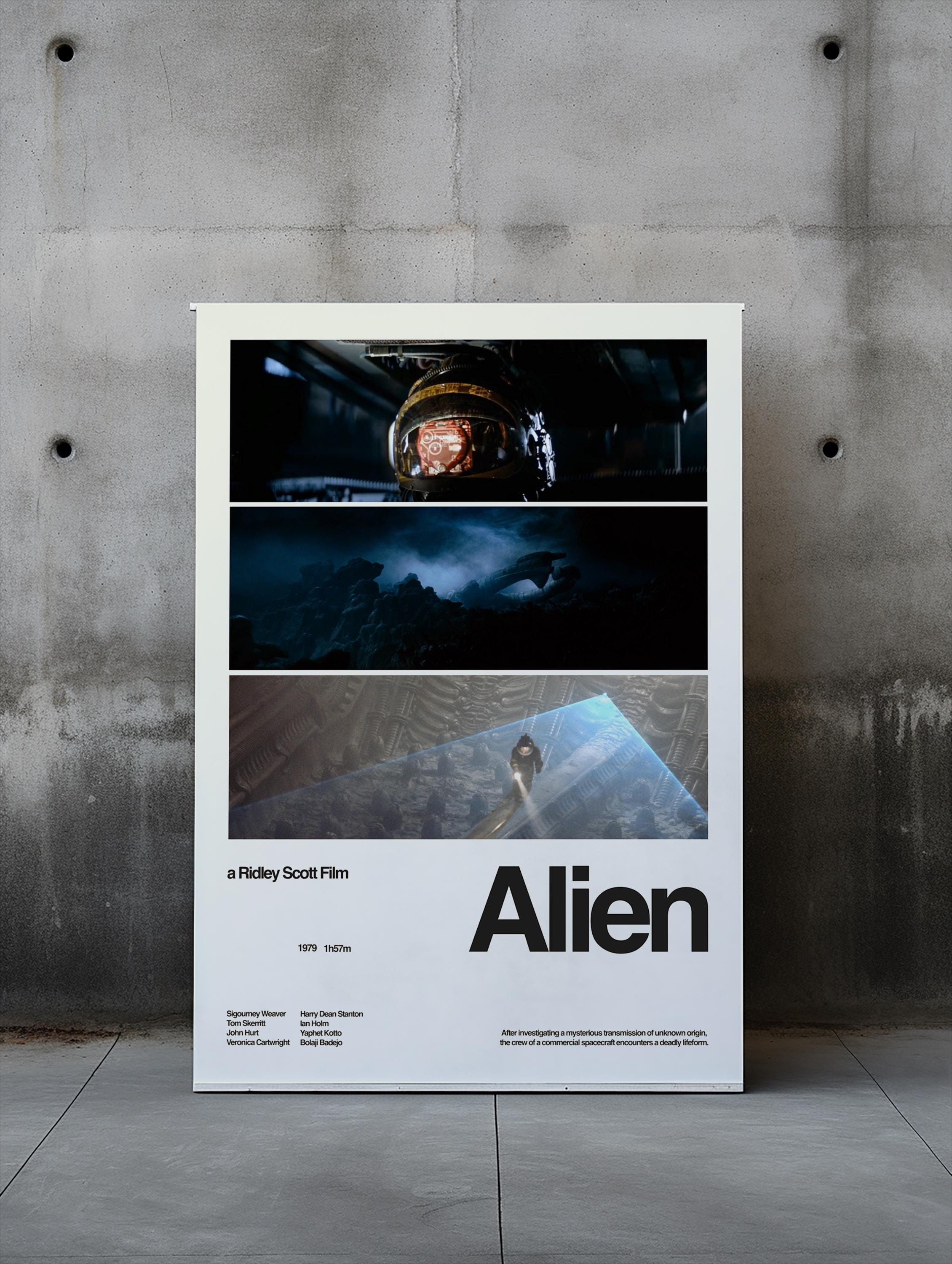 Alien, Movie Poster, Modern Movie Poster Print, Alien Poster Wall Decor ...
