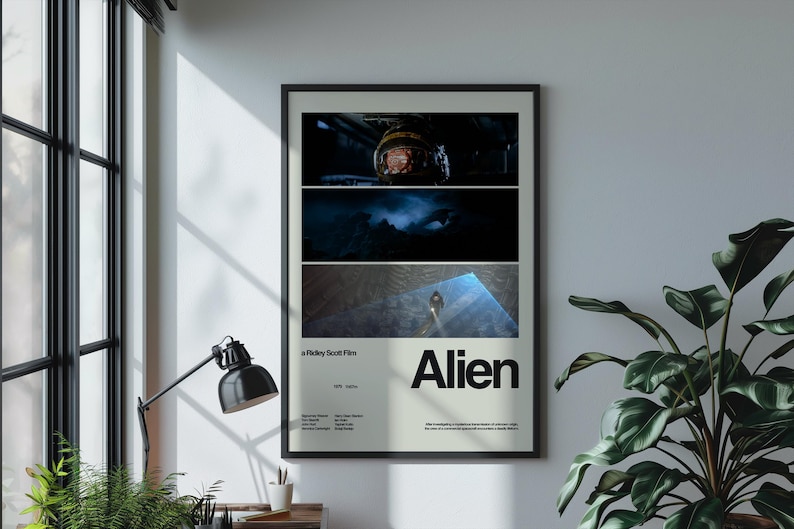 Alien, Movie Poster, Modern Movie Poster Print, Alien Poster Wall Decor ...