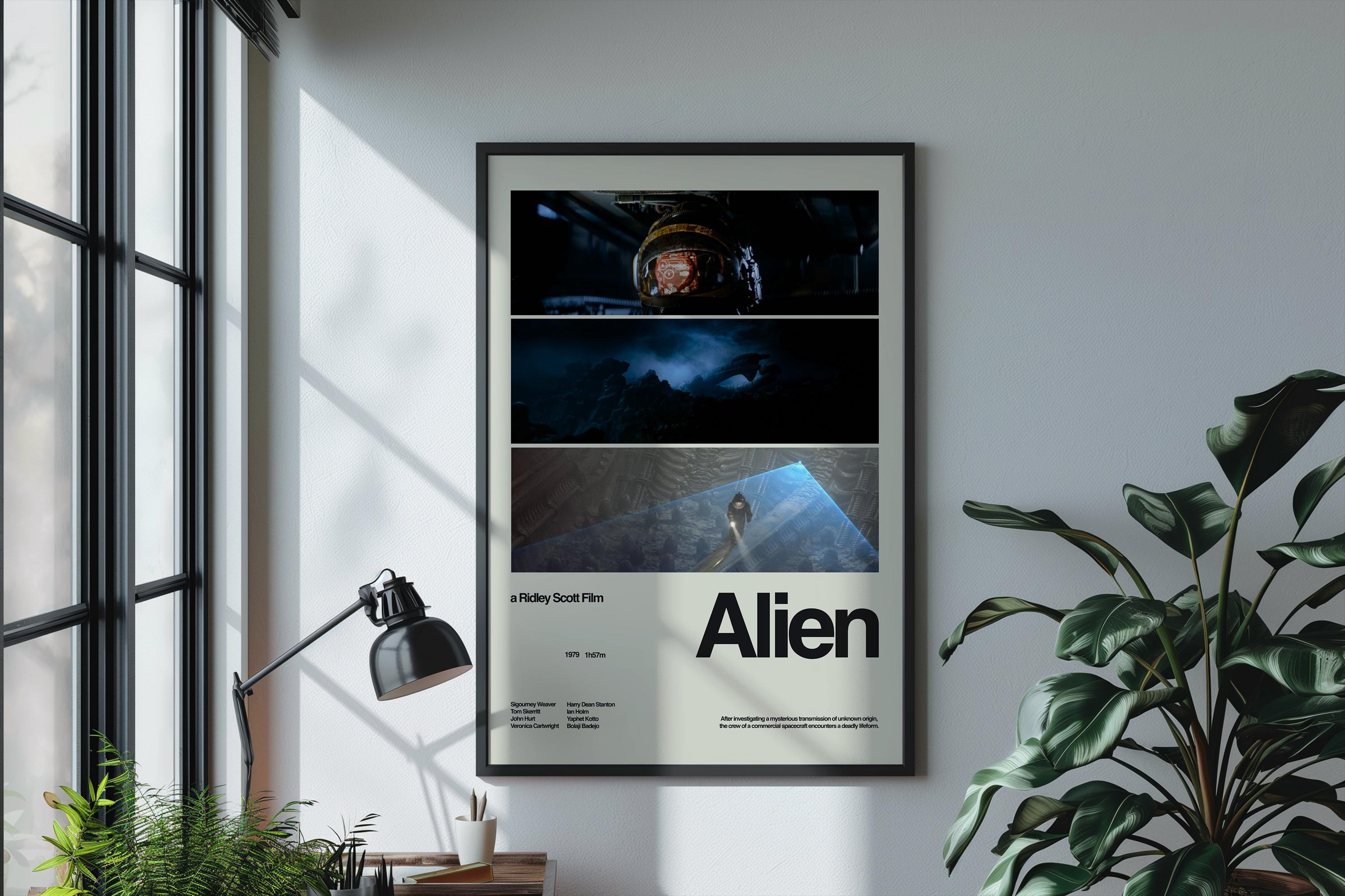 Alien, Movie Poster, Modern Movie Poster Print, Alien Poster Wall Decor ...