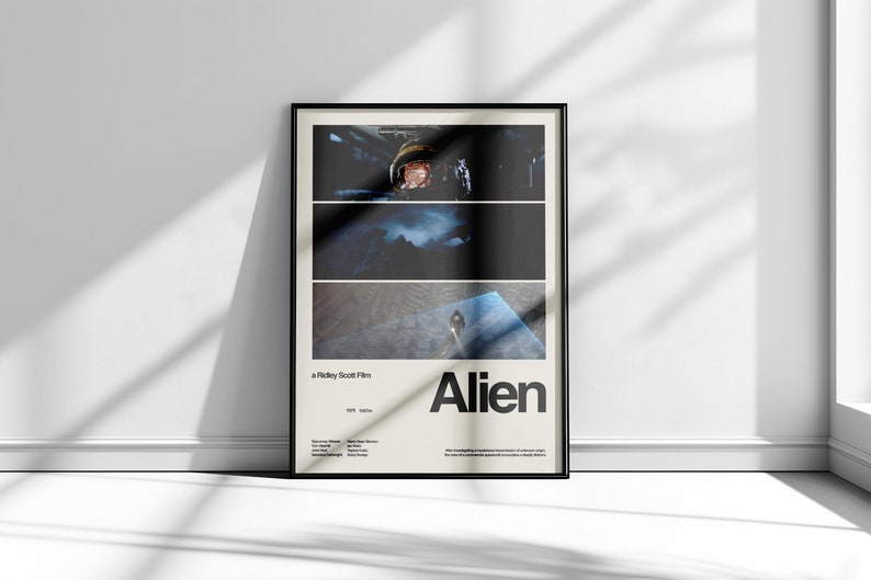 Alien, Movie Poster, Modern Movie Poster Print, Alien Poster Wall Decor ...