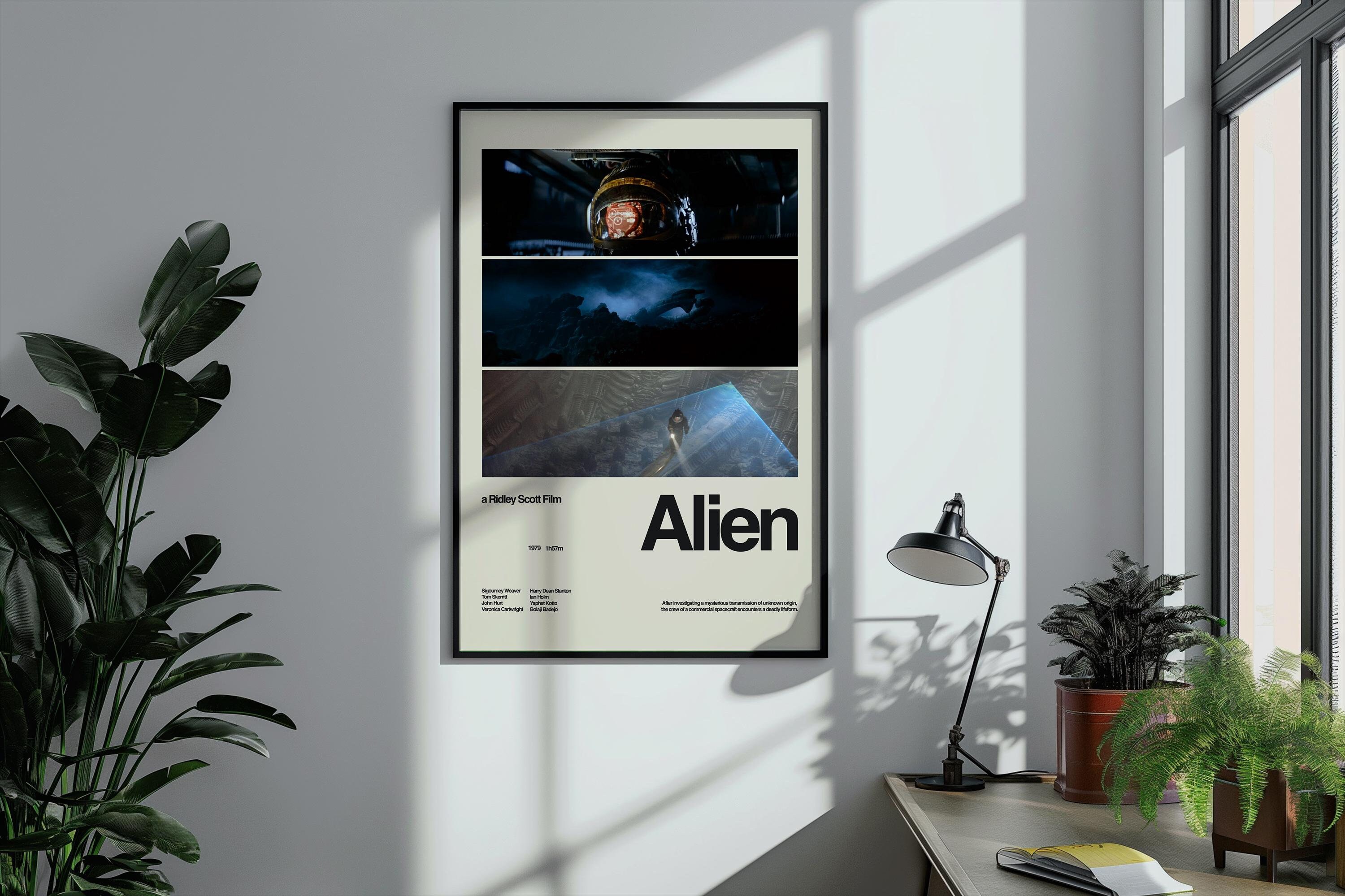 Alien, Movie Poster, Modern Movie Poster Print, Alien Poster Wall Decor ...