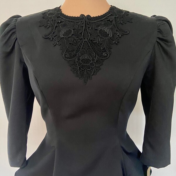 Victorian Blouse Black - Etsy