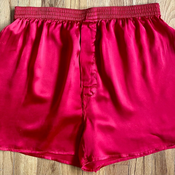 Silk Boxers for Men Red - Etsy