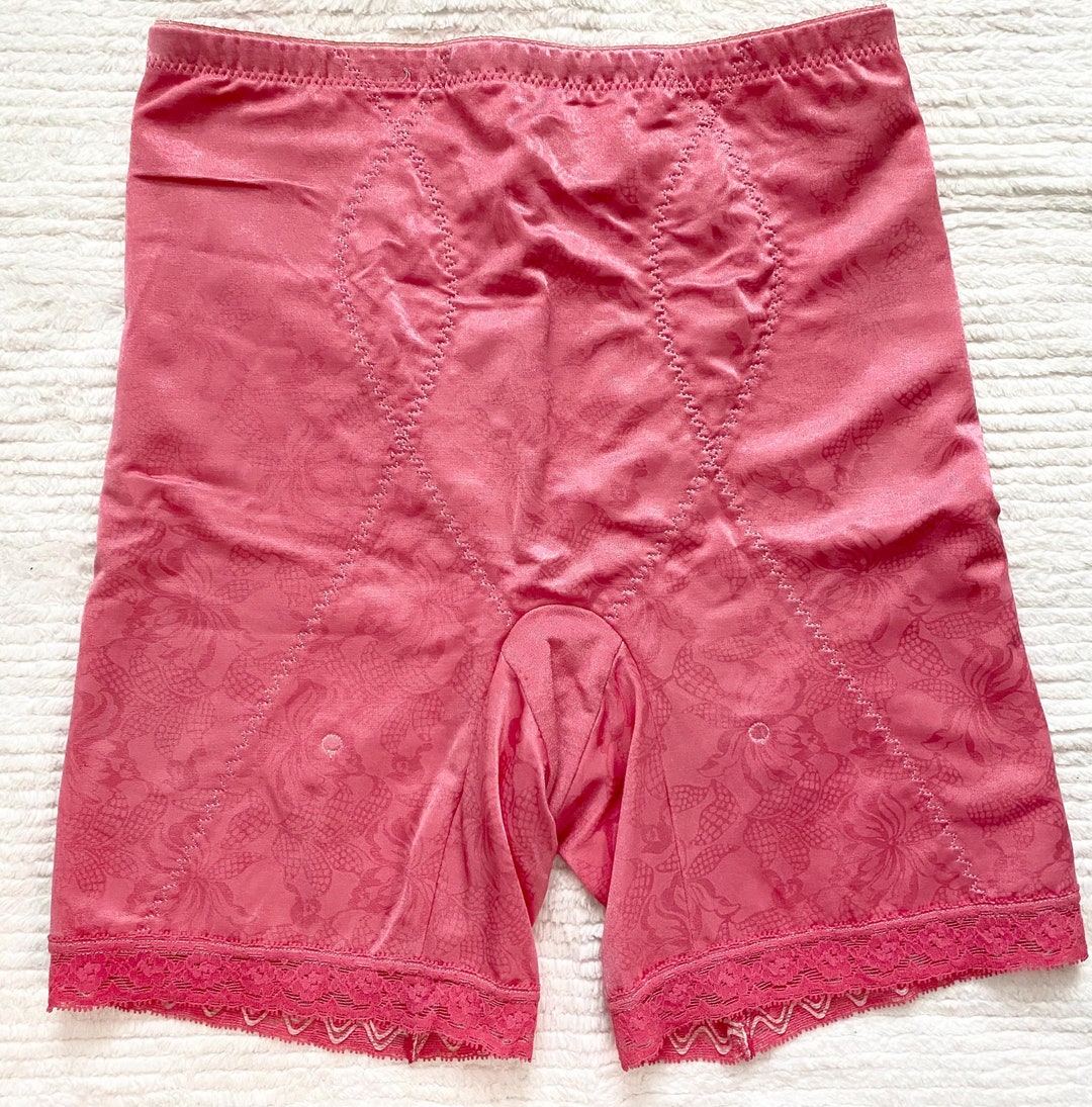 Vintage 60s Long-leg Girdle *XL* FLEXEES Pink Waist Trainer Shaper ...