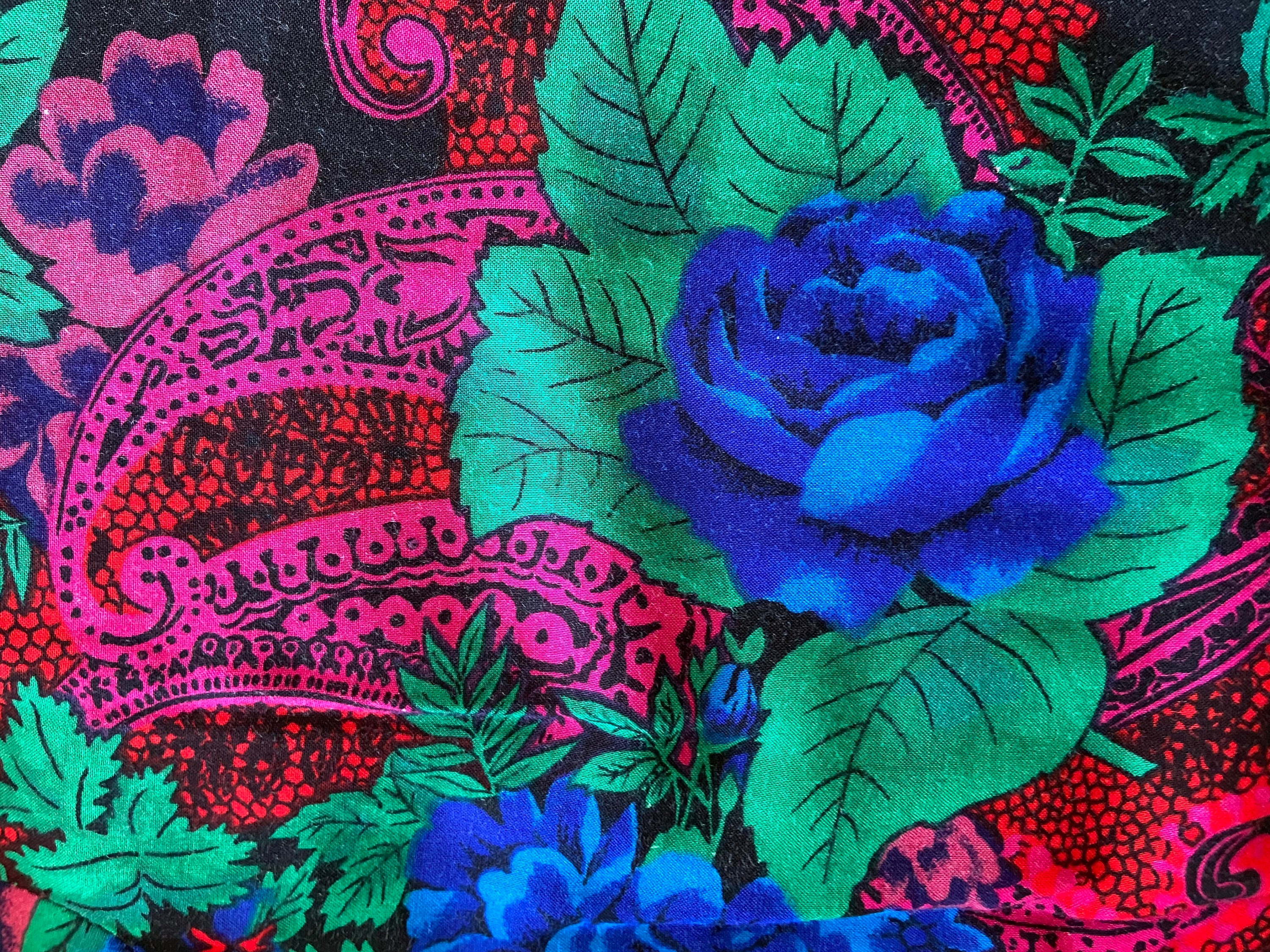 Vintage 80s High Collar Pleated Dress *size 14* PLAZA SOUTH Floral ...