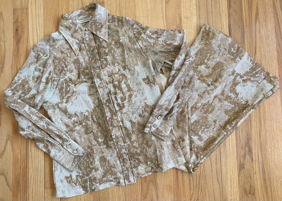 Vintage 70s Two-piece Bell Bottoms Outfit *size 10* CONTESSA MONIQUE ...