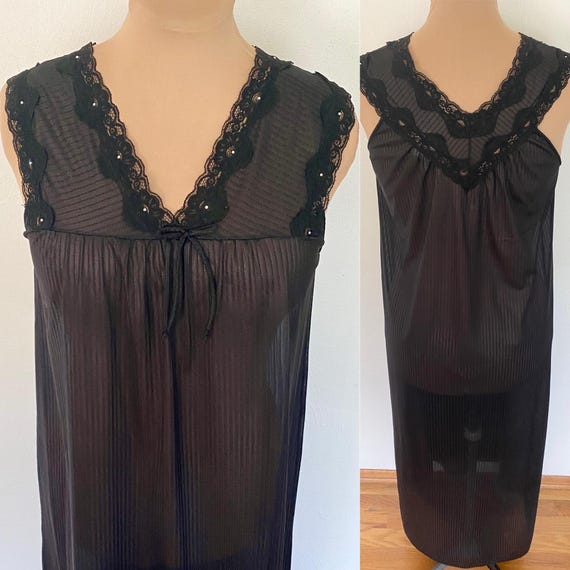 Vintage 60s Sheer Nylon Nightgown *Small* MONTGOMERY … - Gem