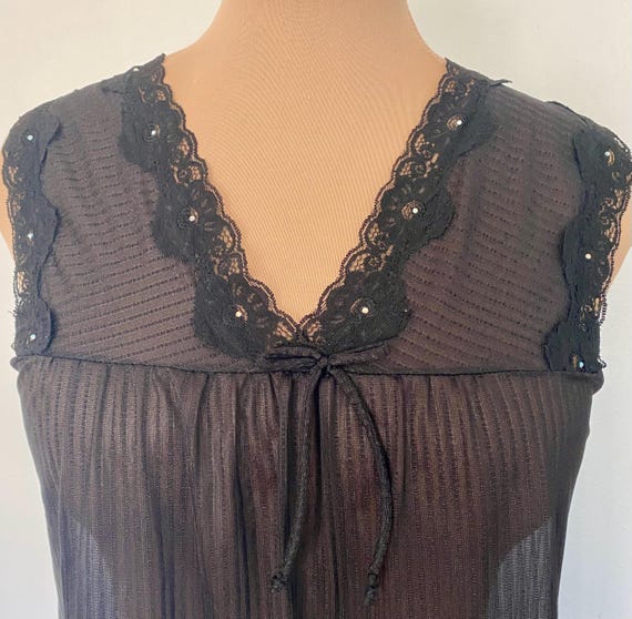 Vintage 60s Sheer Nylon Nightgown *Small* MONTGOMERY … - Gem