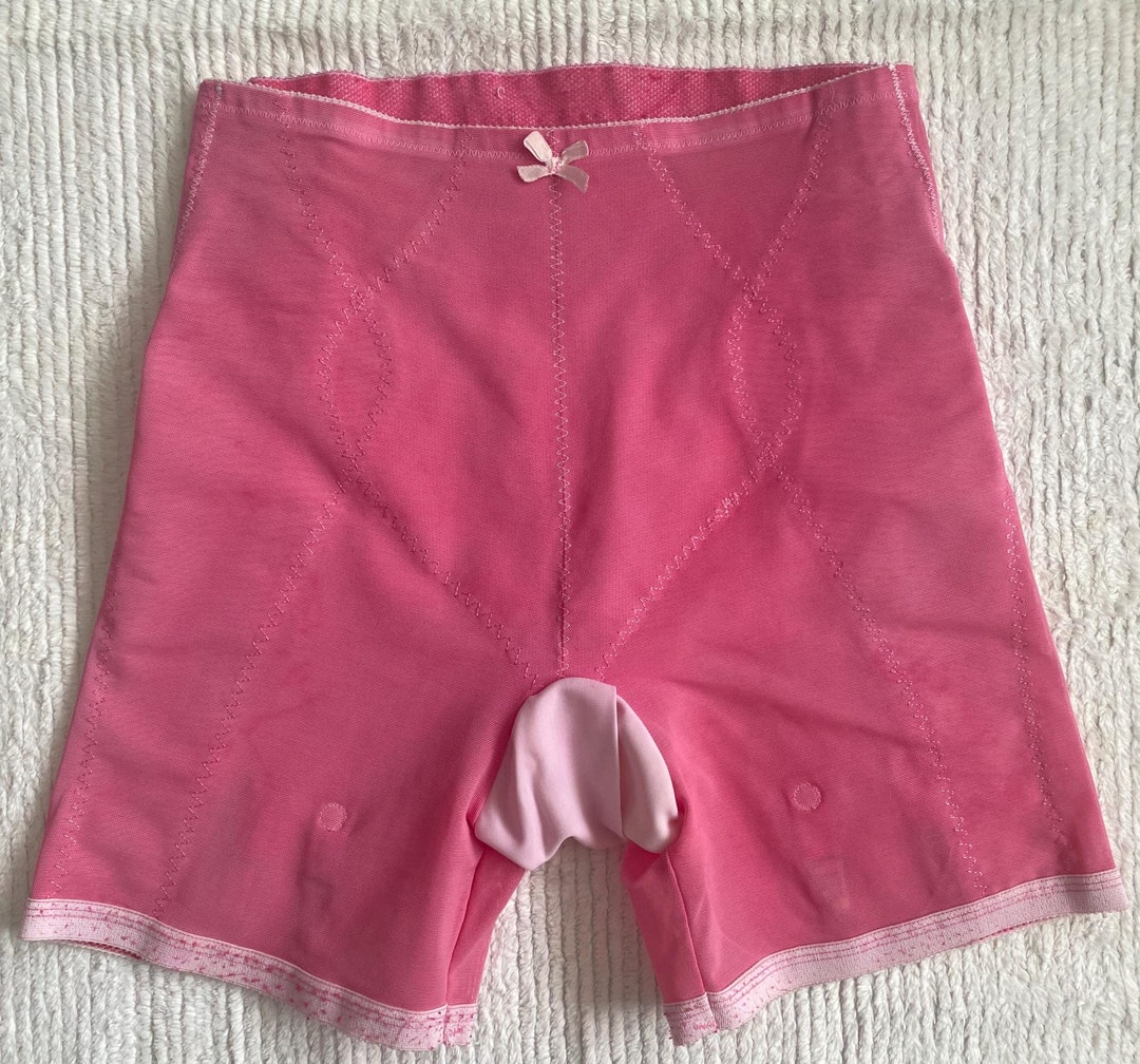 SALE! Vintage 60s Long-leg Girdle *2XL* PINK High Waist Trainer Shaper ...