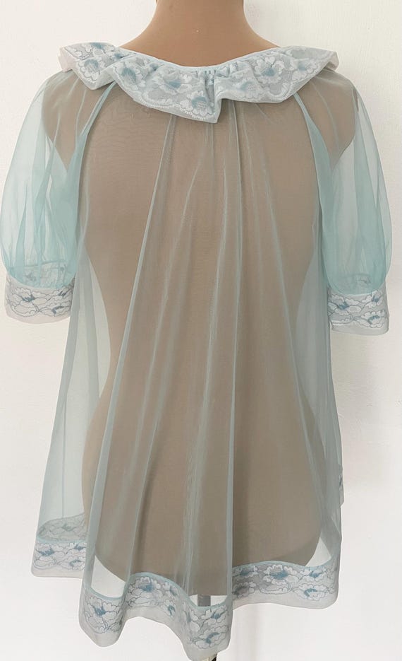 Vintage 60s Sheer Peignoir and Nightgown Set *Small* … - Gem