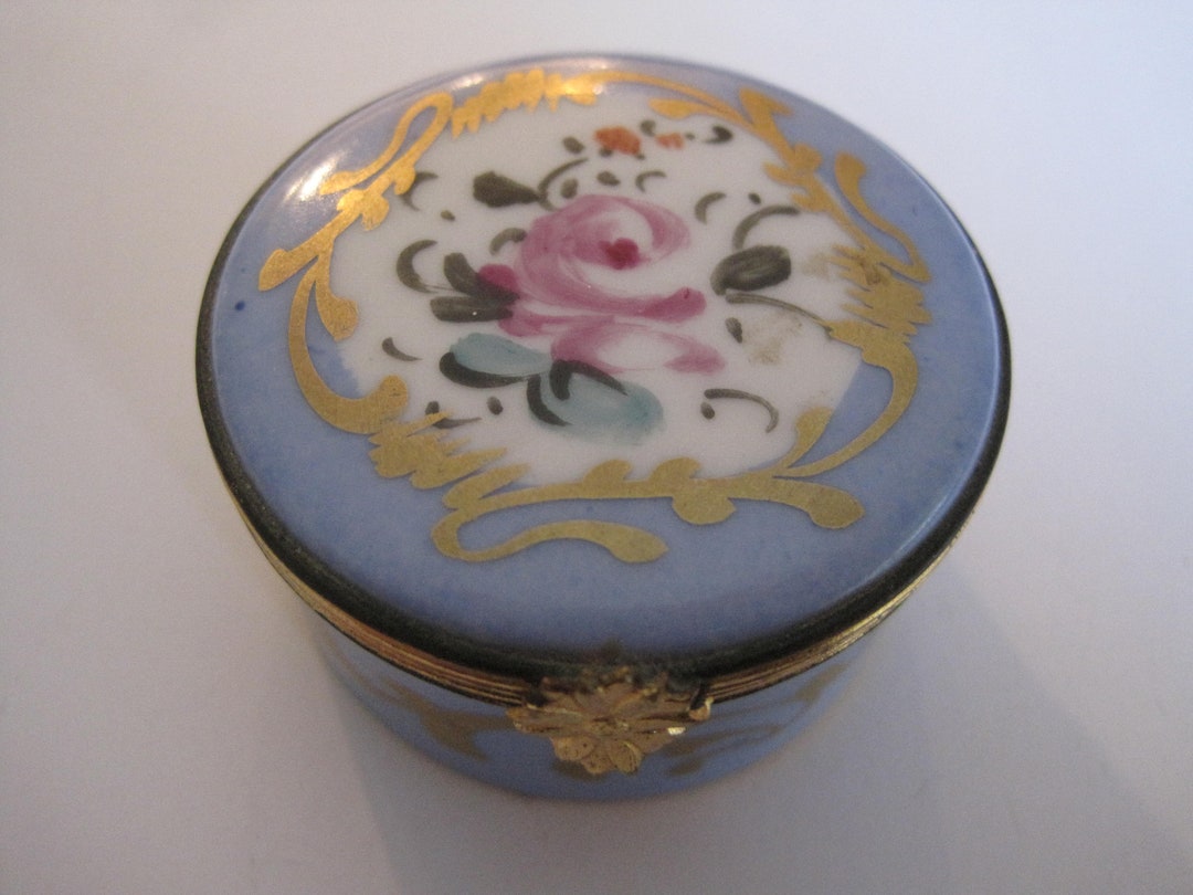 Vintage Hand Painted Limoges Porcelain Box - Etsy