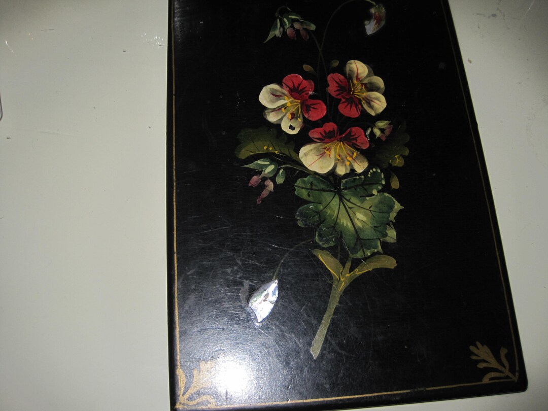 Antique Paper Mache Plaque - Etsy