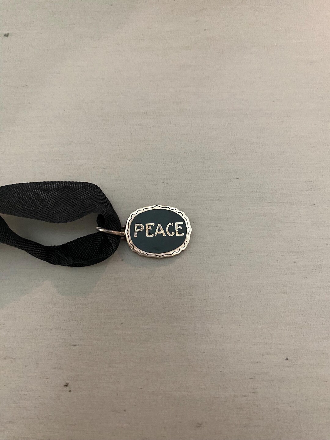 Vintage Waxing Poetic Peace Charm - Etsy