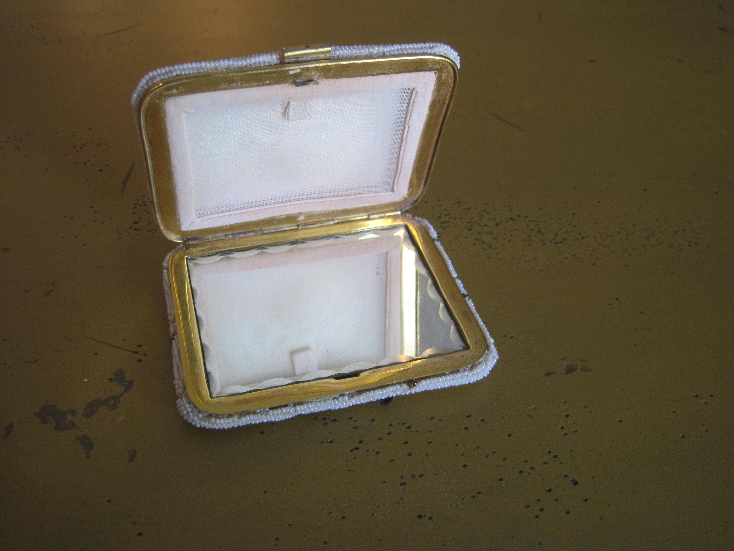 Vintage Micro Beaded Compact - Etsy