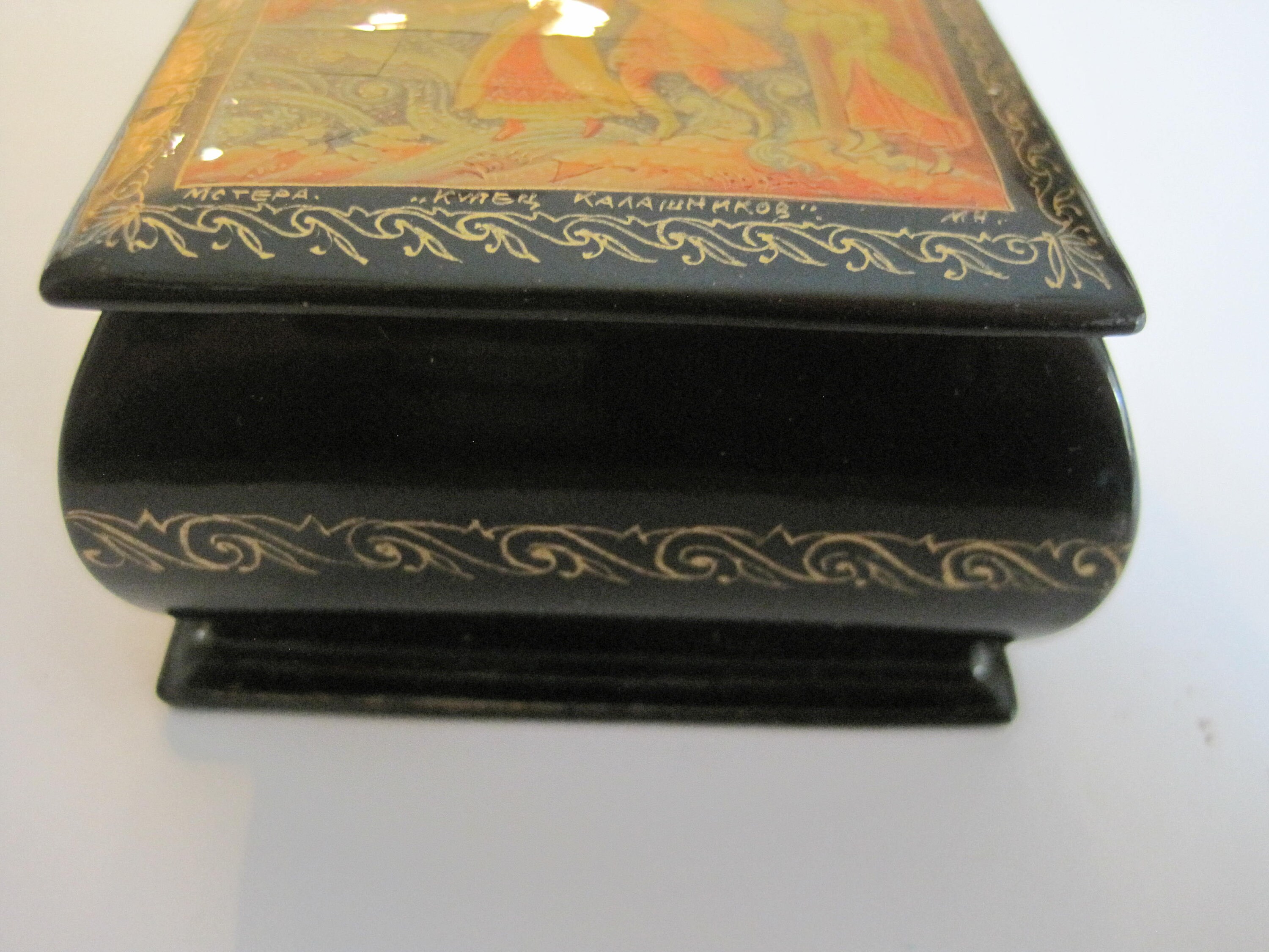 Vintage Russian Laquer Hinged Box - Etsy