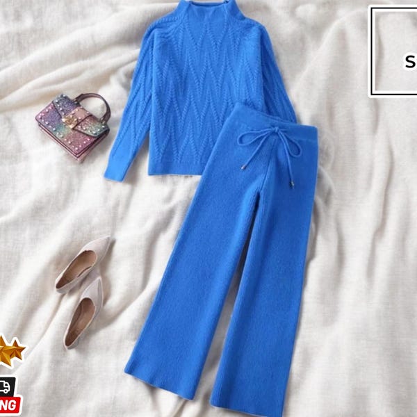 Knitted Two Piece Set for Women - Etsy