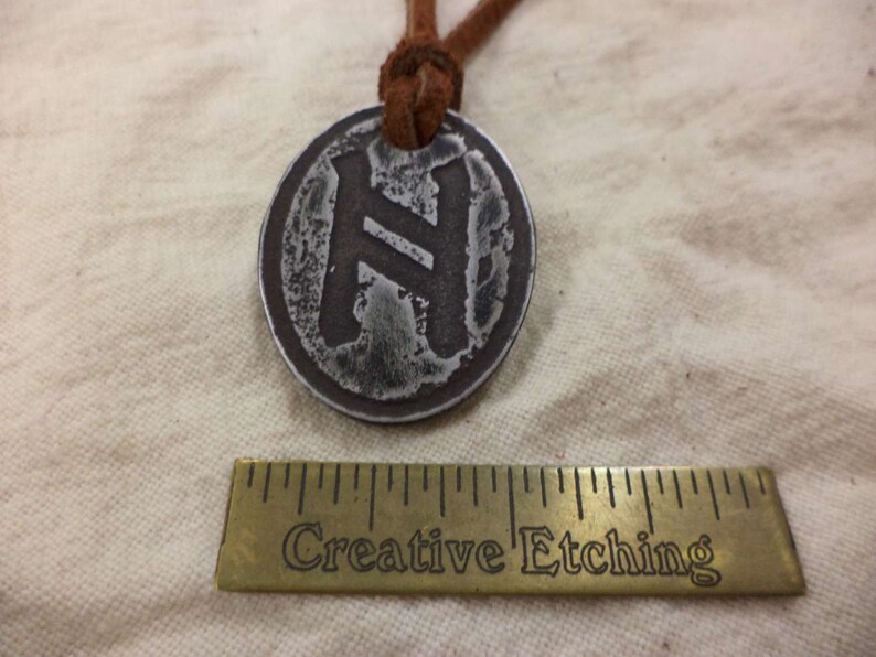 Primitive Etched Aluminum Hagal Rune - Etsy