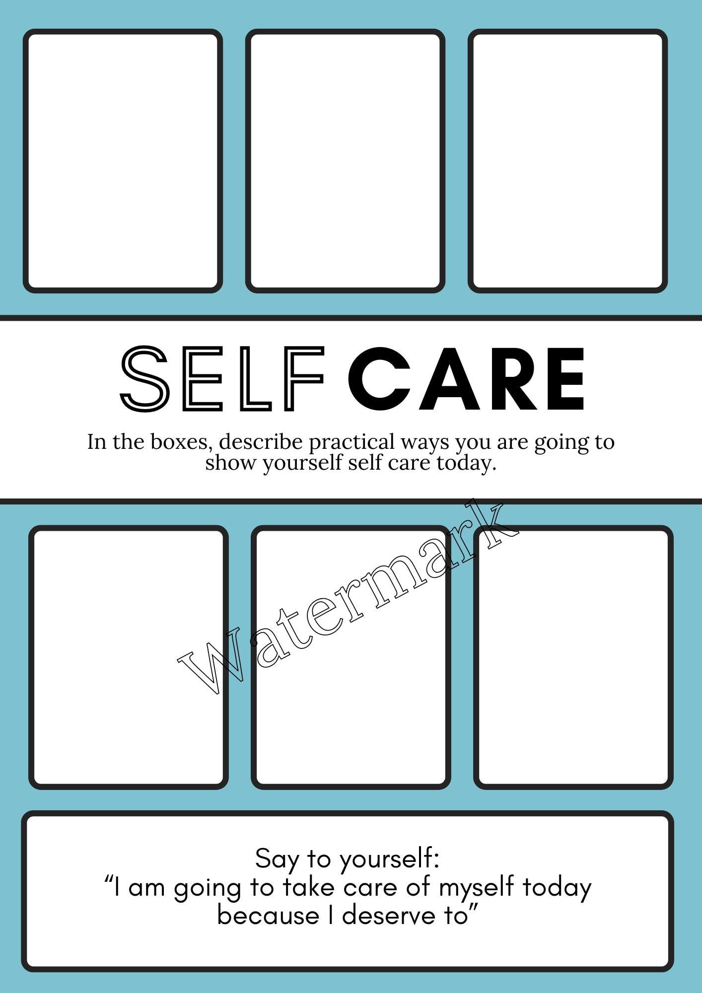 Self Care Mental Health Worksheet | Self Help | Self Love | PDF ...