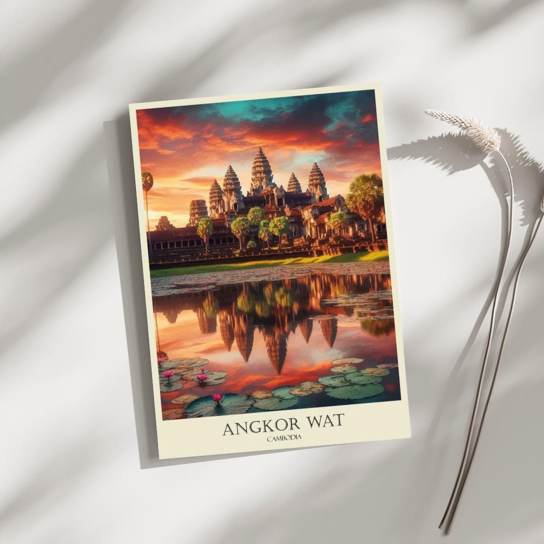 Angkor Wat, Cambodia, Travel, Temple, Poster, Print, Art, Home Décor ...