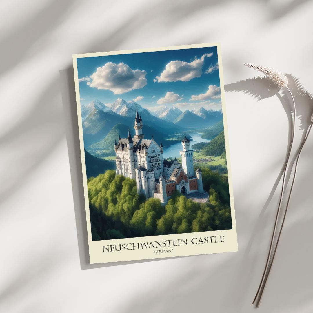Neuschwanstein Castle, Alpine Royalty, Poster, Print, Art, Home Décor ...