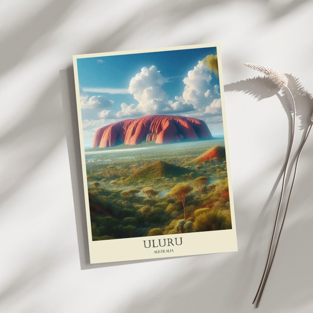 Uluru, Heart of the Outback, Poster, Print, Art, Home Décor, Wall-art ...