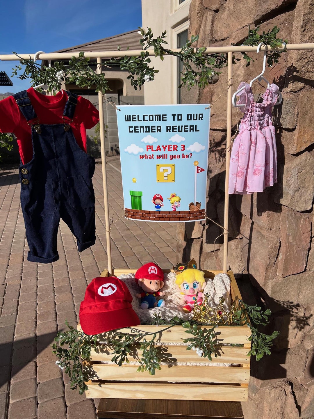 Gender Reveal Mario Bros Theme - Etsy