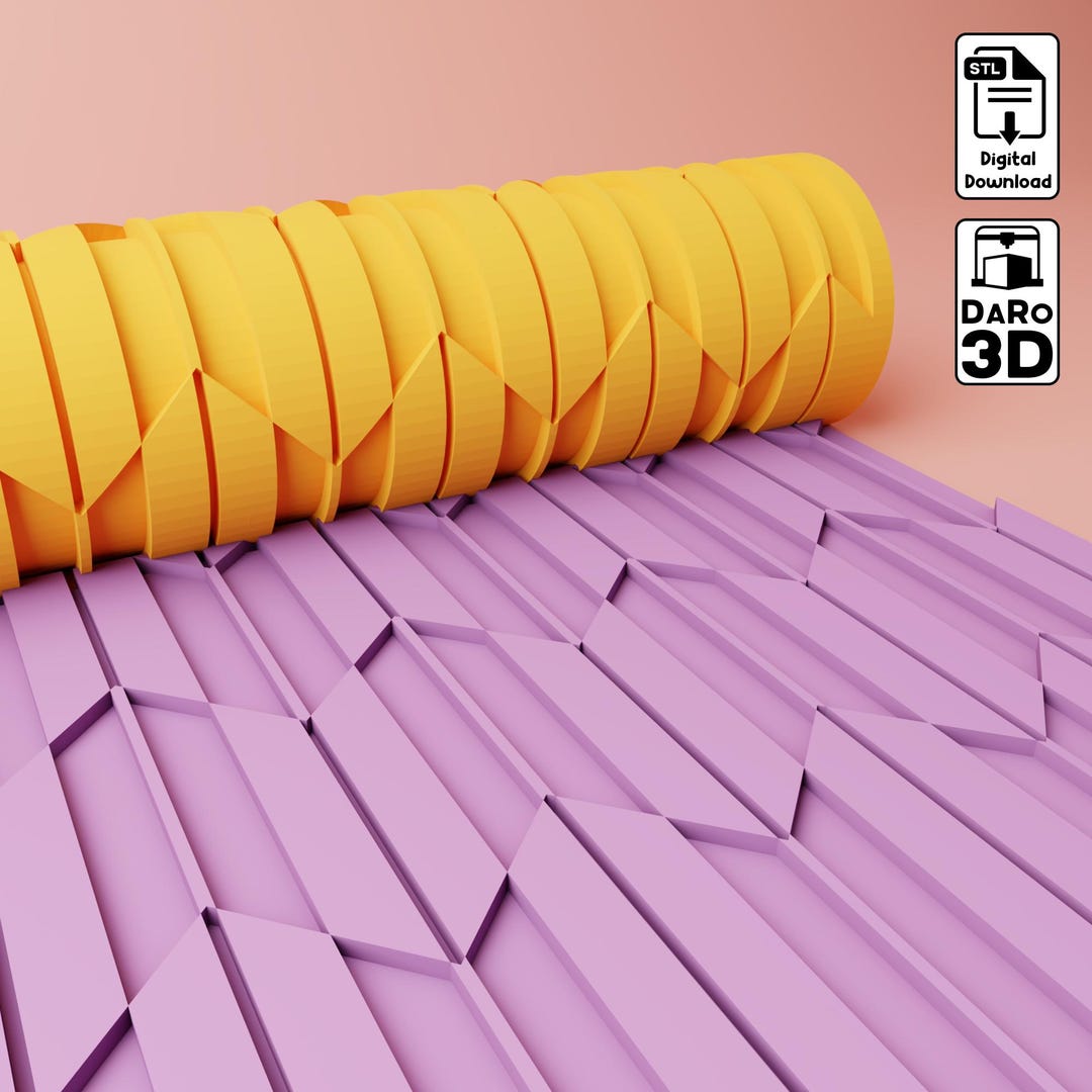 STL Texture Roller | Geometric Texture Roller | Japanese Style #7 ...