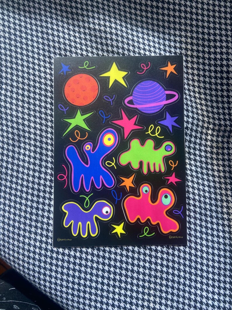 Space Blob Sticker Sheet! - Etsy