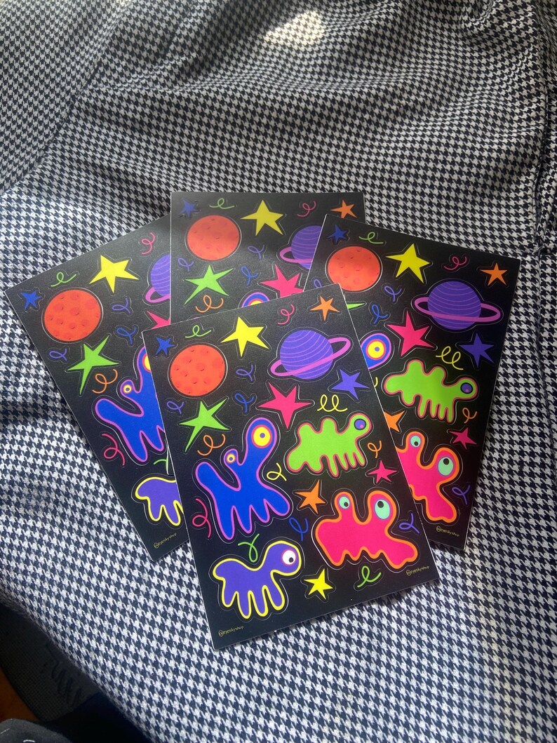 Space Blob Sticker Sheet! - Etsy