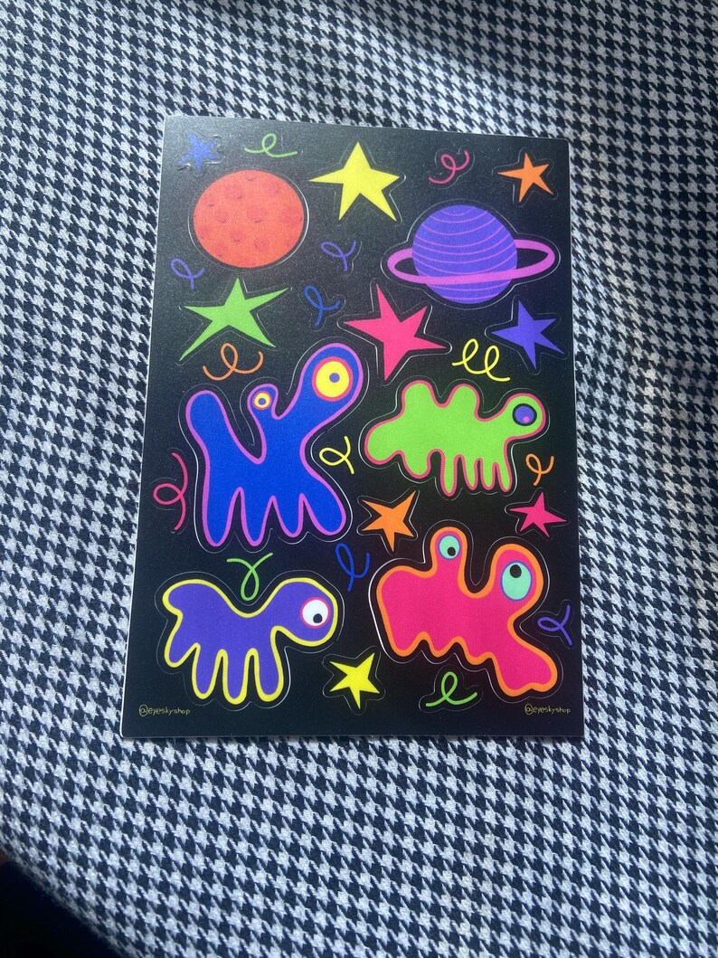 Space Blob Sticker Sheet! - Etsy