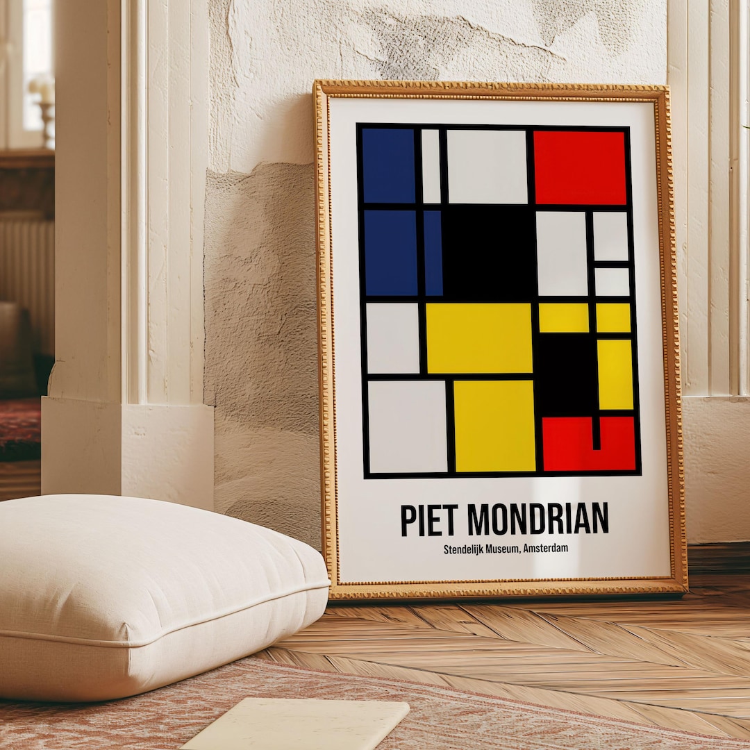 Piet Mondrian Art Poster Design Cubism & Bauhaus Design Stylish ...